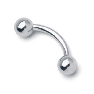 Titanium Curved Barbell - Internally Threaded | Custom Order