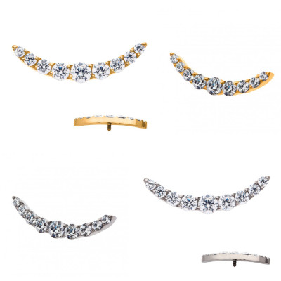 PRE-ORDER Titanium Four Gemmed Cluster End