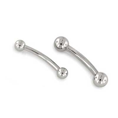 Titanium Curved Barbell - Internally Threaded | Custom Order
