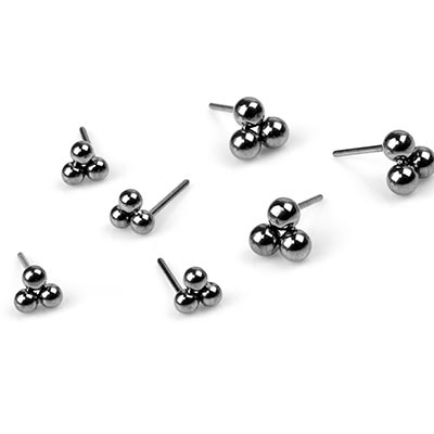 Titanium Prong Set Marquise Threadless End
