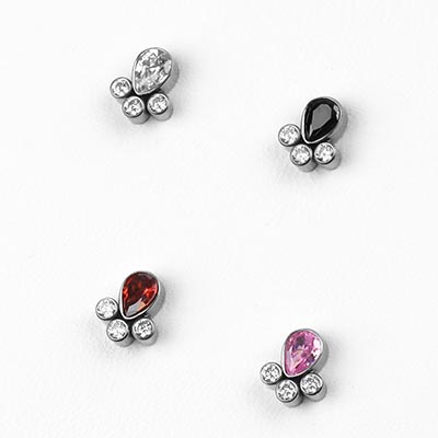 Titanium Chained Opal Dagger Threadless End