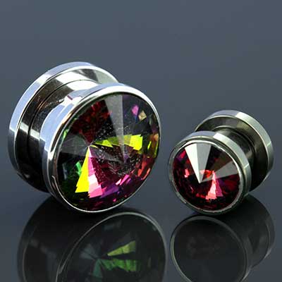 Steel Solid Gem Plug