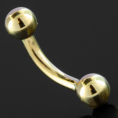 Threadless Side Gem Curved Barbell