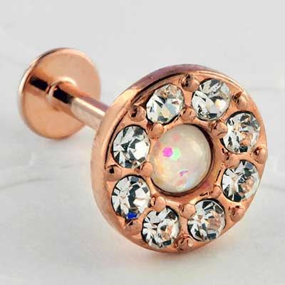 Labret studs with fancy ends | Gem labrets