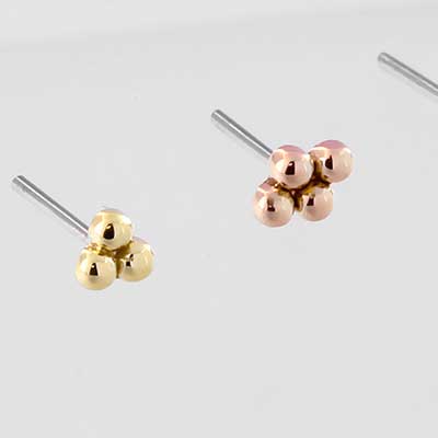 14k Gold Fruit Threadless End