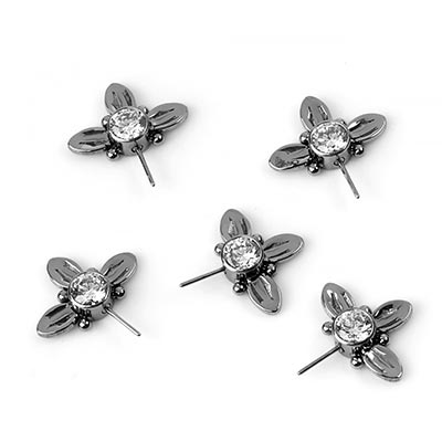 Titanium Gemmed Teardrop Threadless End