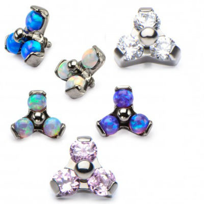 CUSTOM ORDER Titanium Bezel Set End