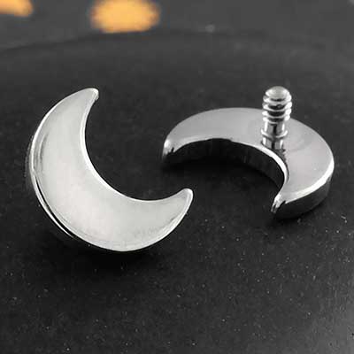 Titanium Internally Threaded Three Prong Set Gem End