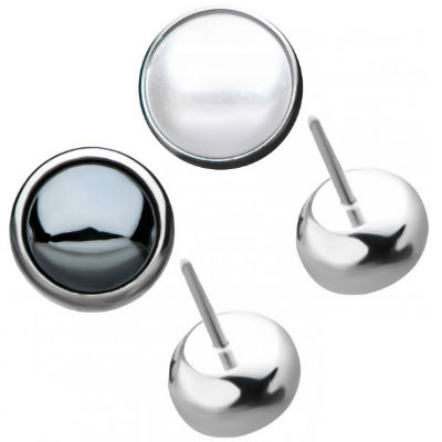 CUSTOM ORDER Titanium Bezel Set End