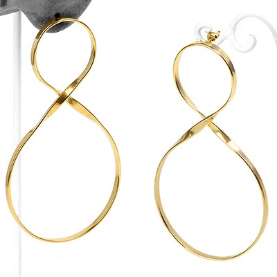 Steel Chevron Stud Earrings