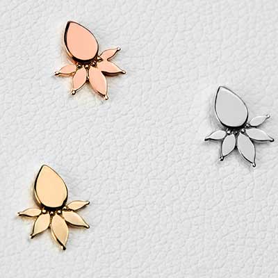 Solid 14k Gold Noble Threadless End