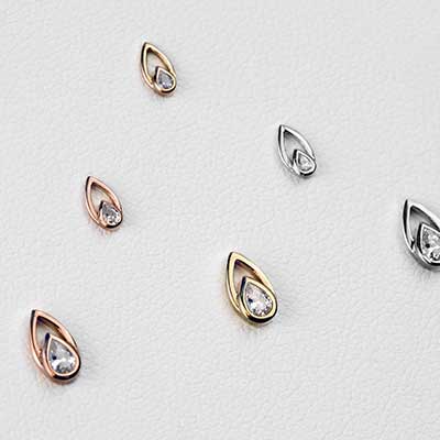 Solid 14k Gold Noble Threadless End