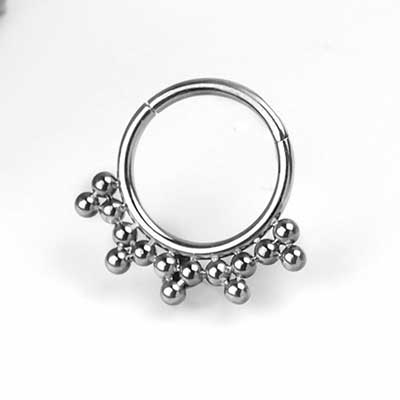 Titanium Bezel Set Clicker Ring