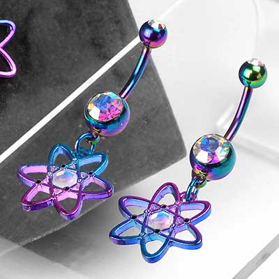 Cute belly button rings with dangles, chains, & gems