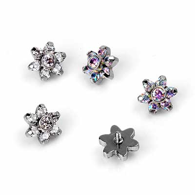 Titanium Internally Threaded Gem Disc End