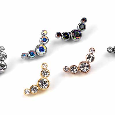 Titanium Internally Threaded Gem Disc End