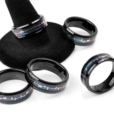 Silicone Ridged Stacking Rings