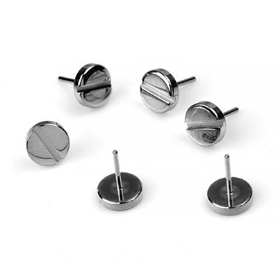 Titanium Synthetic Opal Threadless Ends