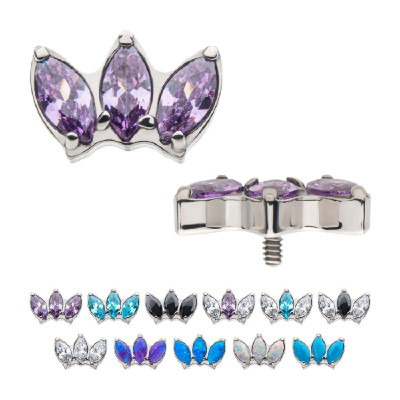 Titanium Internally Threaded Gem Disc End