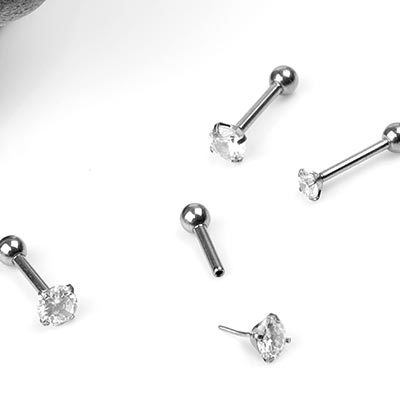 Titanium Internally Threaded Gem Disc End