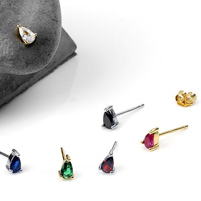 Titanium Bezel Set Opal Stud Earrings