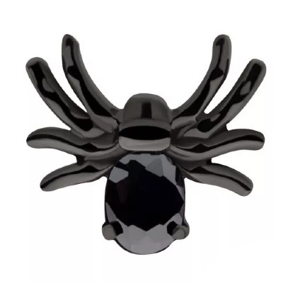 Custom Order Titanium Threadless Prong-set Faceted Gem End