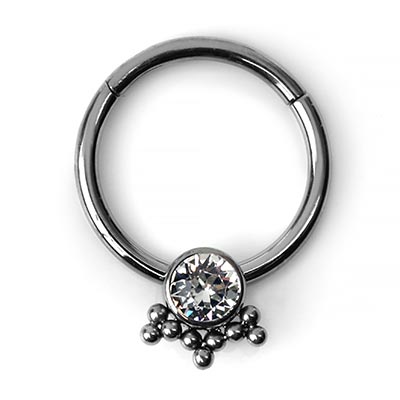 Titanium Snake Clicker Ring