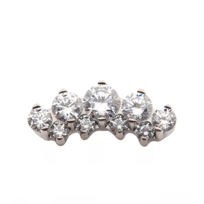 Pre-order Titanium Prong Set Cluster Internally Threaded End