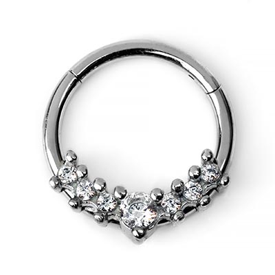 Steel Royal Gem Clicker Ring