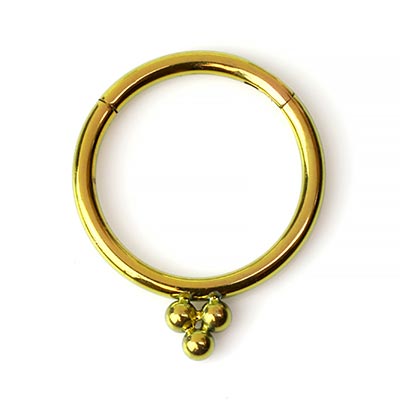 Titanium Bezel Set Clicker Ring