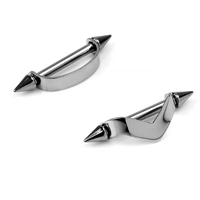 Titanium Threadless Nose Bridge Cuff With Chain