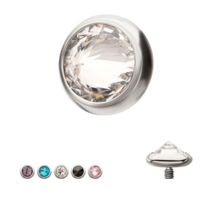 Titanium Internally Threaded Gem Disc End