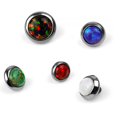 Titanium Internally Threaded Gem Disc End