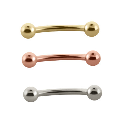 Implant Grade Titanium Internally Threaded Curved Barbell