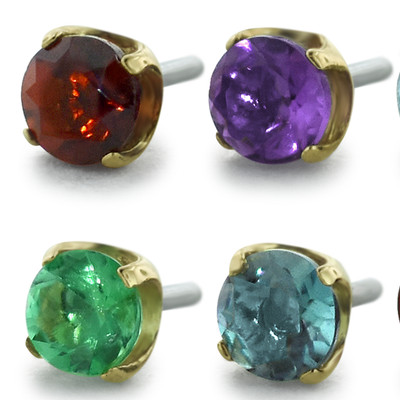 Custom Order 18k Gold Plain Ball Threadless End