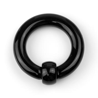 Leroi Custom Niobium Captive Ring With Titanium Bead