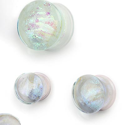 Single Flare Solid Color Glass Plugs | Gauges