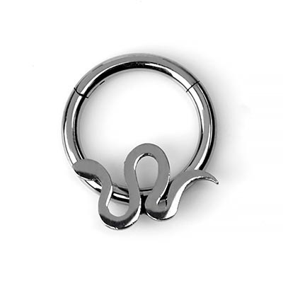 Titanium Bezel Set Clicker Ring