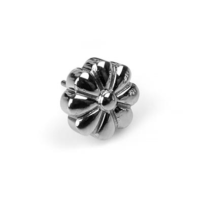 Titanium Threadless Flower End | Gem