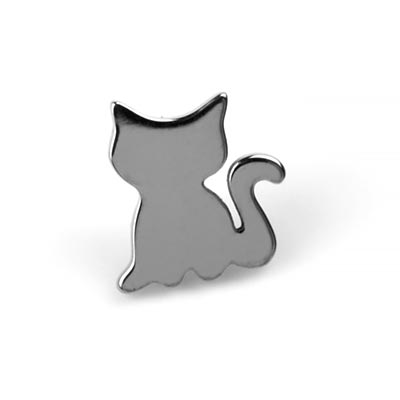 Titanium Paw Print Threadless End