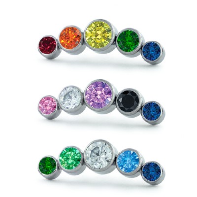 Invictus Implant Grade Titanium Threadless Bezel Set End