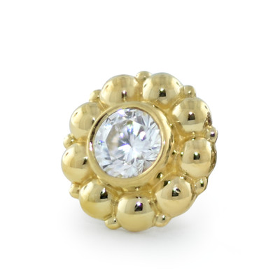 Custom Order 18k Gold Plain Ball Threadless End