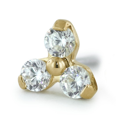 Custom Order 18k Gold Plain Ball Threadless End