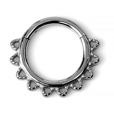 Titanium Beaded Petal Septum Clicker