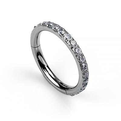 Titanium Flower Clicker Ring