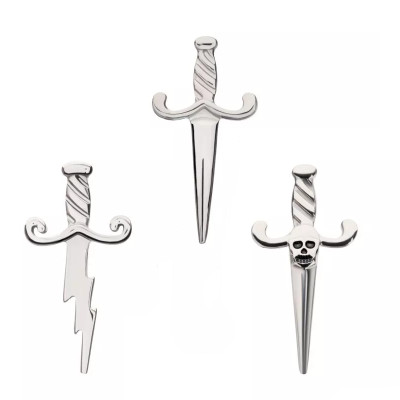 Custom Order Titanium Dagger Ends With Dangle Chain