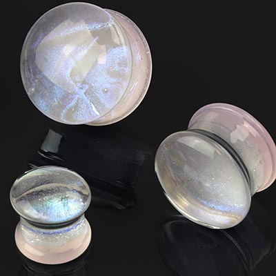 Single Flare Solid Color Glass Plugs | Gauges
