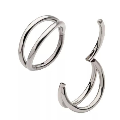 Custom Order Titanium Triple Echo Clicker Ring