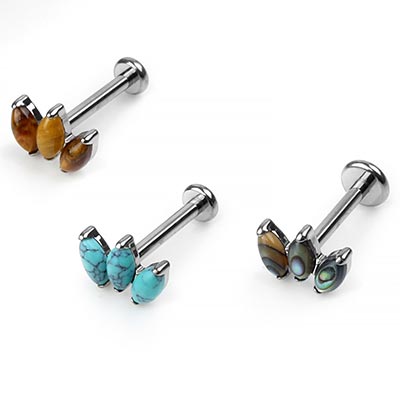 Threadless Titanium Beaded Labret