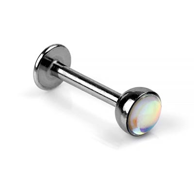 Internally Threaded Steel Micro Gem Labret